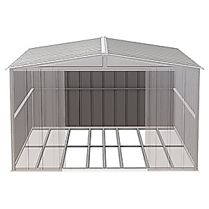 Arrow Shed Select 10' x 14' Outdoor Lockable Steel Storage Shed Building, Charcoal & Floor Frame Kit for Arrow Classic and Select Storage Sheds, Extra Large Sheds