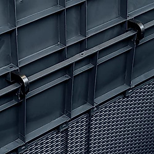 Canditree 84.5 Gallon Patio Storage Box, Storage Container Plastic for Garden, Poolside, Indoor/Outdoor Storage 46.9" X 18.1" X 23.6" Anthracite