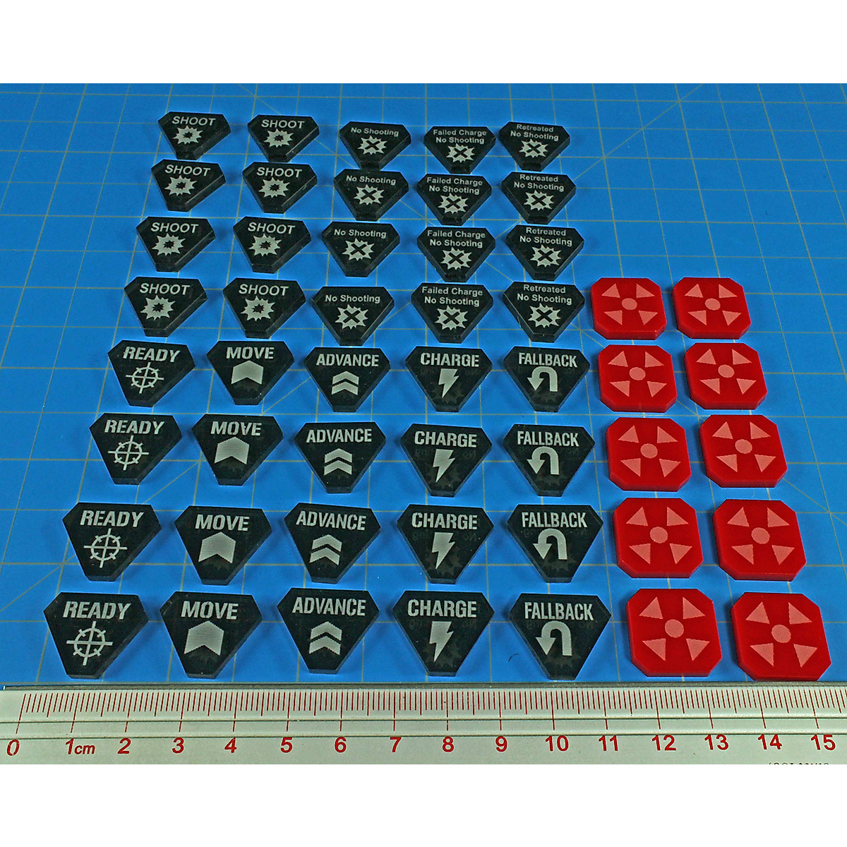 LITKO Combat Token Set | Compatible with Warhammer: Kill Team | 50 Pack (Transluscent Grey)