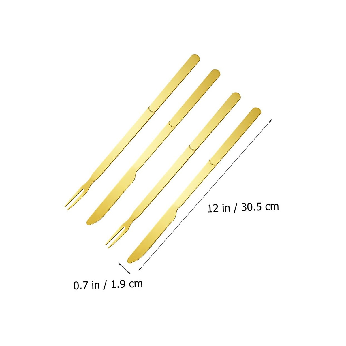 Yardwe 4 Sets Barbecue and Fork Cooking Fork Meat Fork Cheese Knives Roasting Fruit Barbecue Meat Barbecue Fork BBQ Tool BBQ Fork Stainless Steel Long Handle