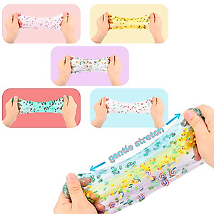 8 Pack Jelly Cubes Slime Kit,Non Sticky,Super Soft Sludge Toy,Birthday Gifts for Kids,DIY Premade Crystal Glue Boba Slimes Party Favor for Girls & Boys.