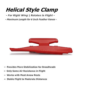 M.SJUMPPER ARCHERY Fletching Jig with Straight Helix Clamps Adjustable Fletch Tool Feather Stick Kit for DIY Repair Arrows Bolts (Red)