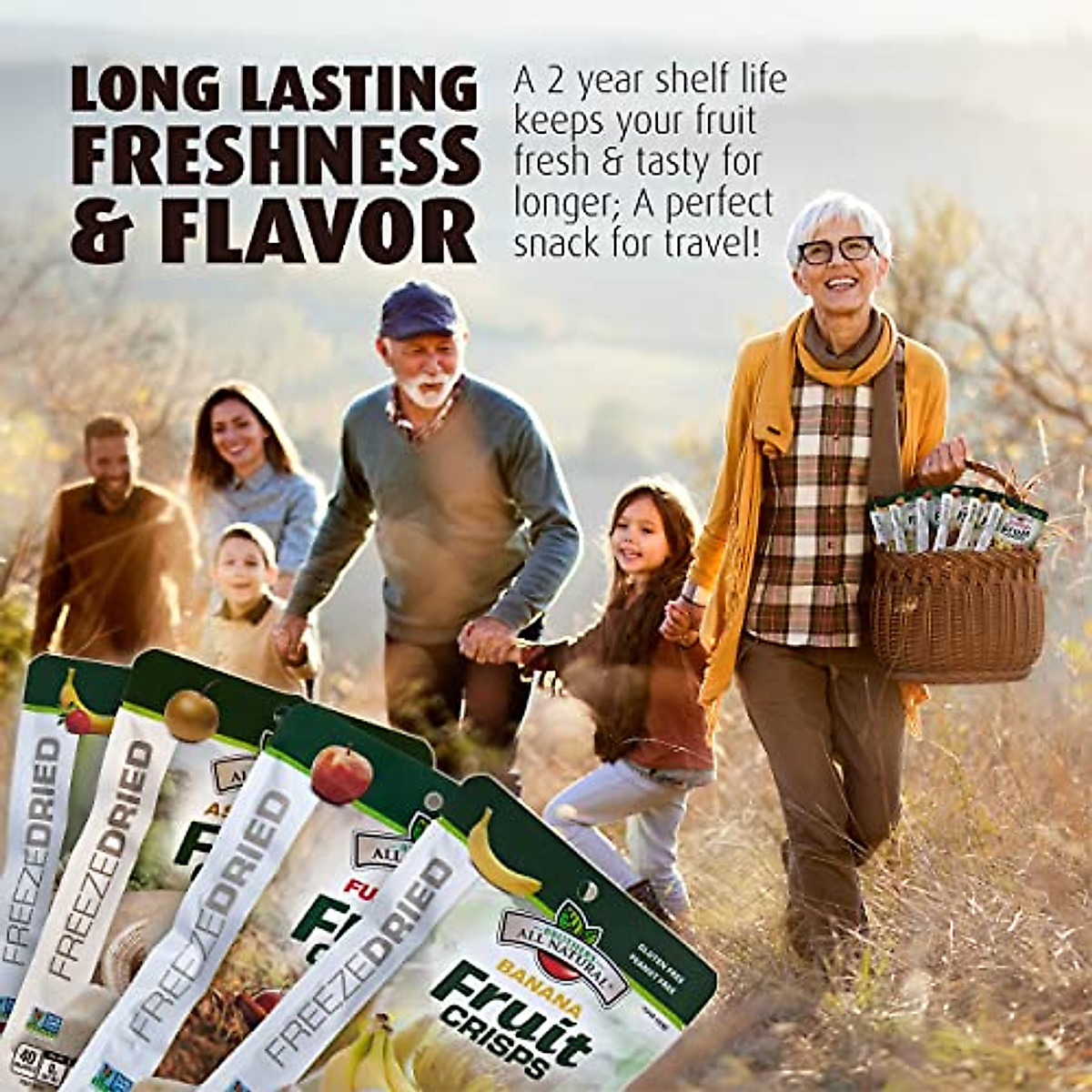 Brothers-ALL-Natural Fruit Crisps, Variety Pack, 4.44 Ounce Bag, 12 Count (Pack of 2)