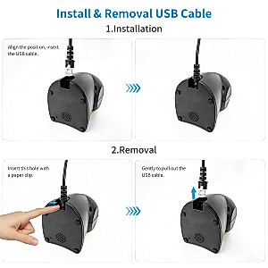 NETUM 1D 2D Desktop Barcode Scanner Omnidirectional Hands-Free Barcode Reader Capture Barcodes from Screen, Automatic Image Sensing for Supermarket Library Retail Store