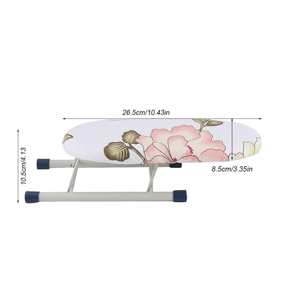 Ironing Board, Cotton Cloth Foldable Iron Board Ironing Boards Cuffs Collars Handling Table Space Saving Ironing Board for Small Spaces, Laundry Rooms Or Dorms (Peony)