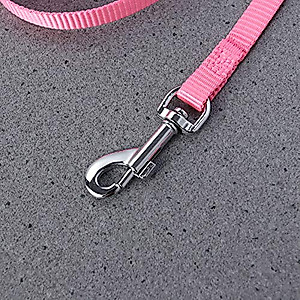 POPETPOP Adjustable Pet Rabbit Bunny Harness Leash - Small Pet Walking Running Harness Leash Lead with Small Bell - Small Animal Accessories (Pink with Bell Color Random)