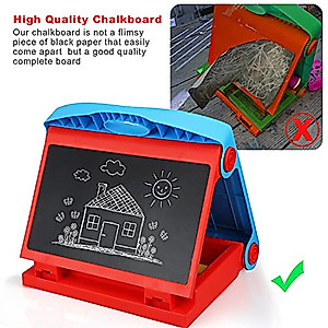 STEAM Life Tabletop Easel for Kids - Art Easel for Toddler - Kids Easel Chalkboard White Board for Kids - Dry Erase Easel for Kids - Portable Desktop Easel and Art Set for Toddlers and Kids 3 4 5 6 7