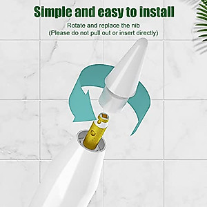 Zosylala Tips for Apple Pencil,Stylus Tips,Pencil Tips for iPad,Replacement Pen Nibs Compatible with iPad Air Mini Pro Apple Pencil 1st & 2nd Generation - 4 Packs