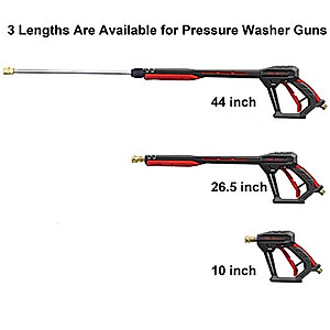 Tool Daily Pressure Washer Gun with Replacement Extension Wand, M22 14mm/15mm Fitting, 5 Power Washer Nozzle Tips with Holder, 4000PSI, 44 Inch