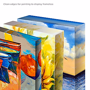 Creative Mark The Edge All Media Cotton Deluxe Stretched Canvas - 11x14" - 3 Pack of 1-1/2'' Deep Triple Acrylic Primed Canvas for Painting