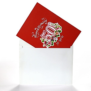 CUTPOPUP Birthday Card Pop Up, Mother's Day, 3D Greeting Card (50th Happy Birthday)