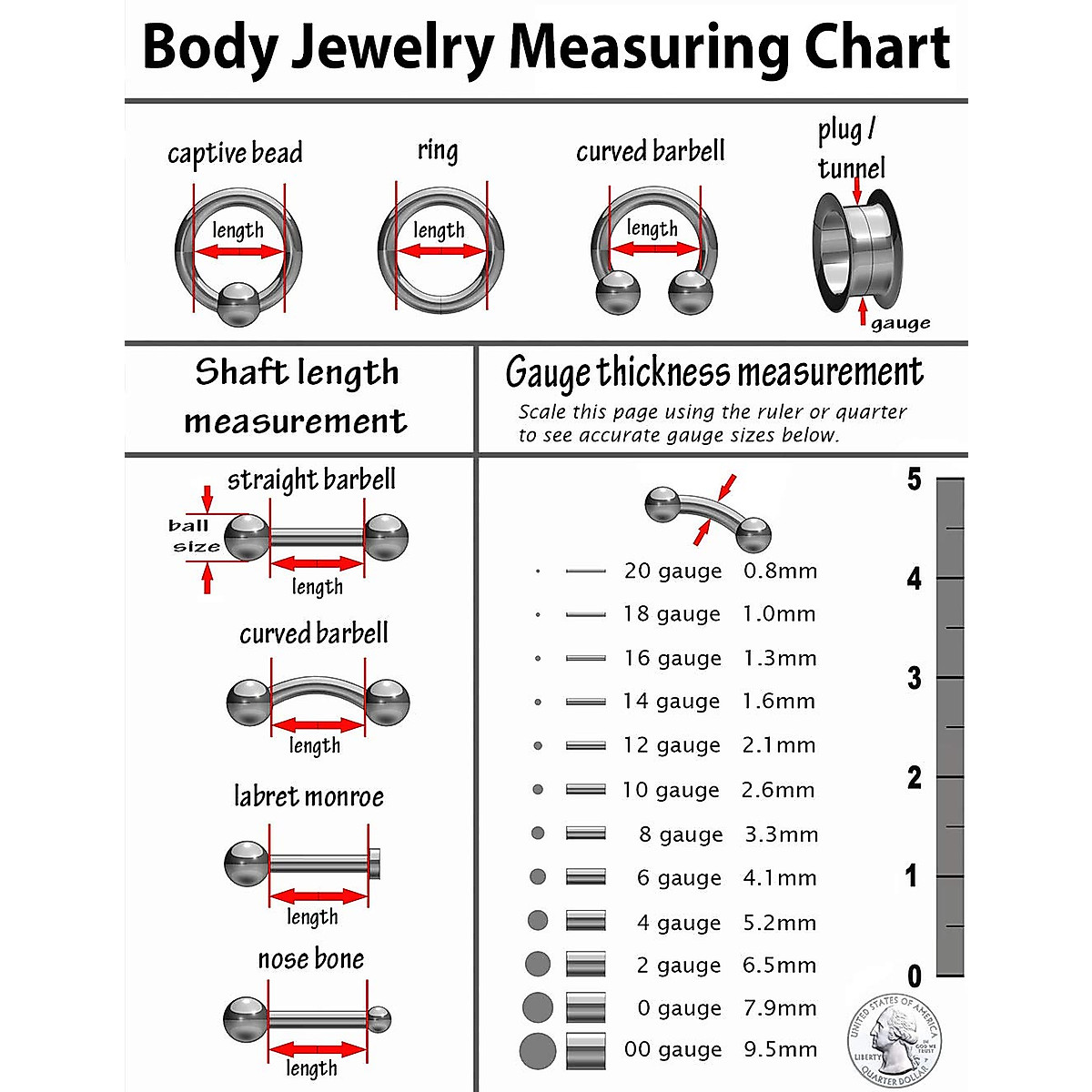 FIFTH CUE 14G Grade 23 Solid Titanium Double Gem Ball Naval Belly Button Ring (1/2" (12mm) 5 & 8mm Aqua)