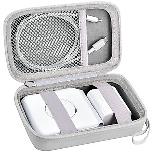 Travel Case for UCOMX for Nano/for Iseyyox/for LISEN/for RTOPS 3 in 1 Wireless Charger, Foldable Magnetic Charging Station Storage Holder Bag for Fast Charge Pad Cable and Adapter, White-Box Only