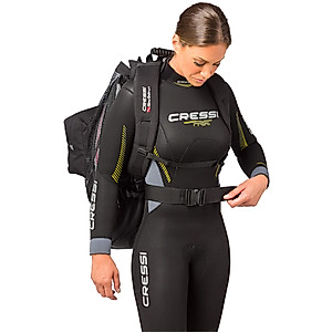 Cressi Heavy Duty Mesh Backpack 90 liters Capacity for Scuba Diving, Water Sport Gear | Roatan: designed in Italy, Black, One Size (UB936000)