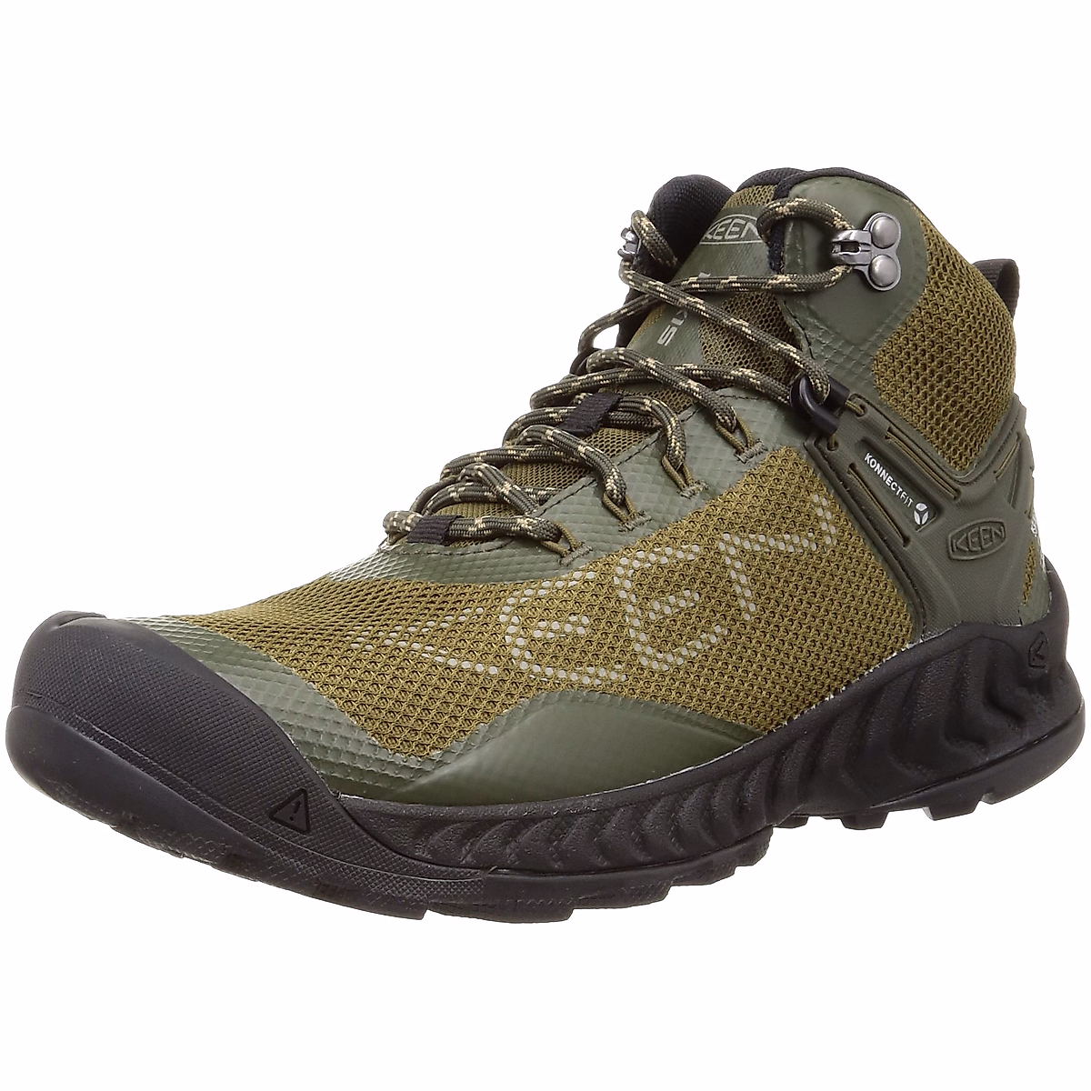 KEEN Men's NXIS Evo Mid Height Waterproof Hiking Boots, Forest Night/Dark Olive, 11