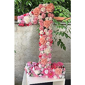 Kesoto 50pcs Pink and White Roses Artificial Flowers Bulk, 1.6" Small Silk Fake Roses Flower Heads for Decoration, Crafts, Wedding Centerpieces Bridal Shower Party Home Decor