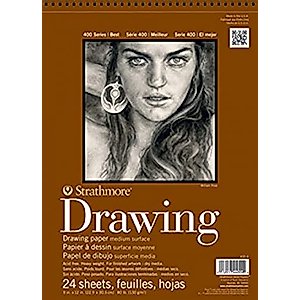 Strathmore Medium Drawing Spiral Paper Pad 8"X10"-24 Sheets -400300