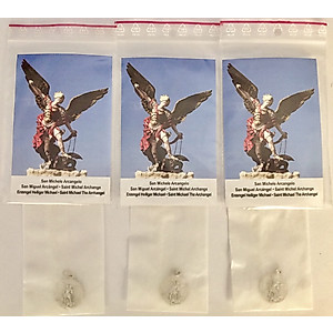 SAINT MICHAEL THE ARCHANGEL MEDAL - THE PATRON SAINTS MEDALS- 100% MADE IN ITALY (Lot of 3 St.Michael Medals)