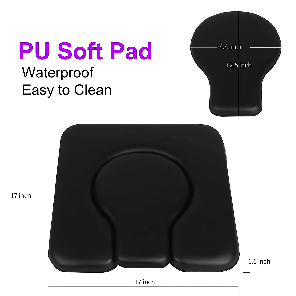 Commode Seat Cushion, Super Soft Sponge Padded Commode Chair Seat Pad for Elderly/Handicapped/Disabled, Shower Wheelchairs, Toilet Chairs