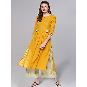 Idalia Women's Cotton Kurta and Palazzo Set Small Multi