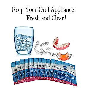 SmartGuard Premium Cleaner Crystals –(110 Cleanings)- Removes Stain, Plaque & Bad Odor from Dentures, Clear Braces, Mouth Guard, Night Guard & Retainers.