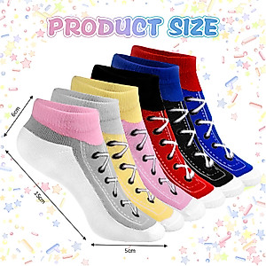 SATINIOR 6 Pairs Cool Novelty Low Cut Socks Sneakers Ankle Socks Non Slip Socks Soft Cool Socks Running Socks Gifts Idea for Women Girl Men