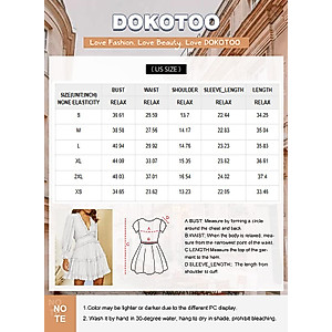 Dokotoo Womens Cute Spring Summer Casual Sexy Deep V Neck Ruffle Chiffon Lantern Long Sleeve Elegant Boho Hawaiian Flowy Mini Short Skirt Dresses for Women Party 2023 Black Small