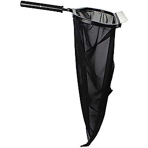 Poolmaster 21182 Premier Collection Solid-Core Aluminum Swimming Pool Leaf Rake with Durable Fine-Mesh Net, Medium, Silver