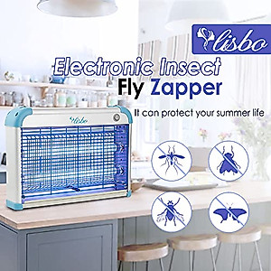 Electric Bug Zapper, 3000 Volt Powerful Flying Insect Mosquito Flies Killer 20W Blue UV Light Attract, Plug-in Pest Control Machine for Moth,Fruit Fly,Fungus Gnat,Garage Bug Catcher/Eliminator/Shocker