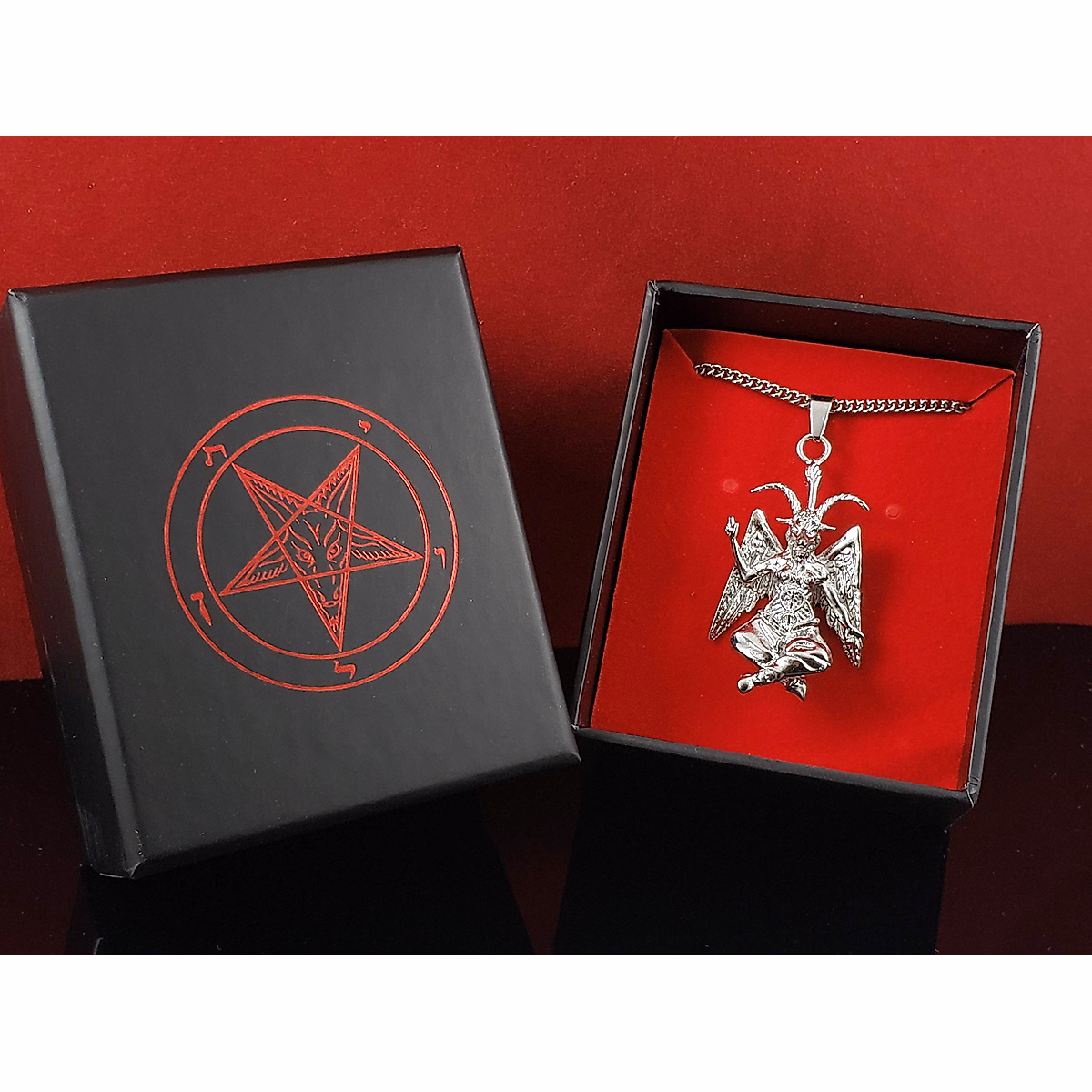 Church of Satan Baphomet Pendant Necklace 316L Stainless Eliphas Levi