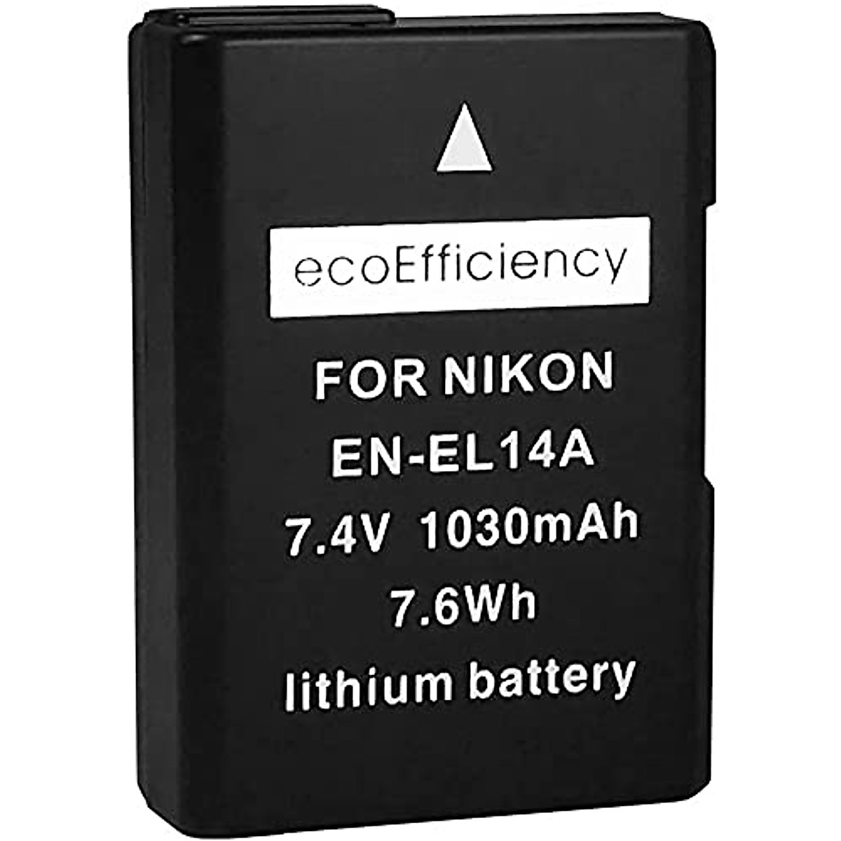 ecoEfficiency 2-Pack of EN-EL14, EN-EL14A Batteries for Nikon D3500, D3100, D3200, D3300, D3400, D5100, D5200, D5300, D5500, D5600, DF, Coolpix P7000, P7100, P7700, P7800 DSLR Cameras