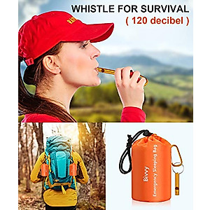 Timok Emergency Sleeping Bags Thermal-Emergency-Blankets Ultralight Space Blankets Survival Waterproof Bivy Sack Multi-Purpose Survival Gear for Hiking, Camping, First Aid Kits, Outdoor Survival Gear