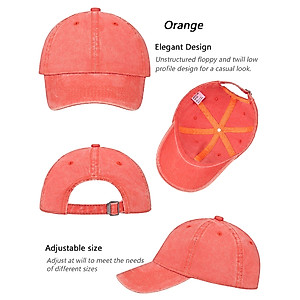 AOSMI 3 Pack Vintage Washed Cotton Dad Hat Baseball Caps Adjustable Men Women Summer Unstructured Soft Low Profile Blank Plain Ball Cap