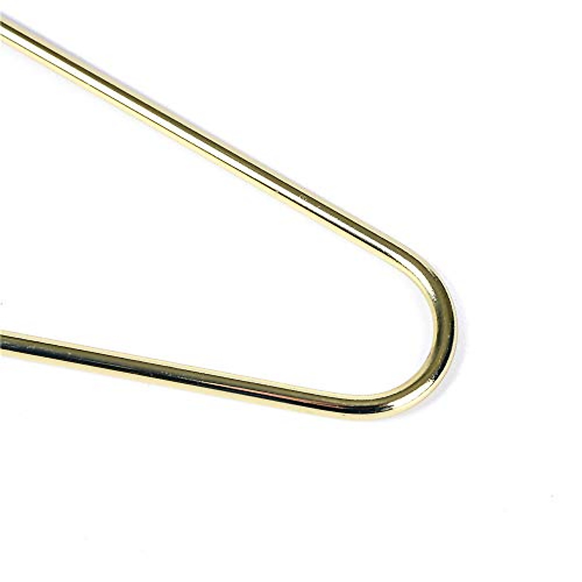 Quality Gold Modern Extra Heavy Duty Metal Hangers – Clothing Thin Compact Hanger – Coated Metal Hangers for Wardrobe – Shirt Pants Slim Hanger - 10 Pack