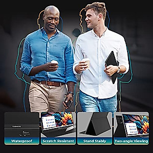 YUBWVO 15.6" 1080P Travel Monitor for Laptop Aluminum Alloy/3.8W Energy-efficient/0.2” Slim Portable Monitor IPS Display & Smart Cover, Extra Second Portable Screen for Laptop Portable