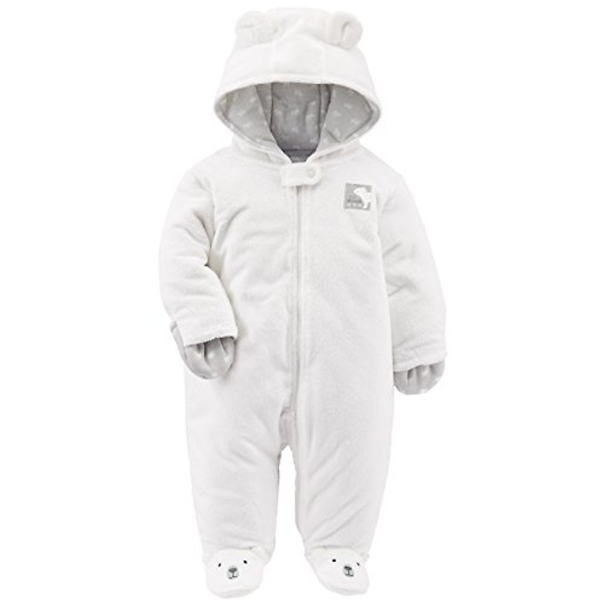 Simple Joys by Carter's Baby Girls' Fleece Footed Jumpsuit Pram, Ivory, 3-6 Months