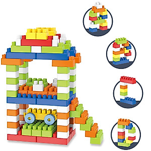 Serdios 220 Pcs Kids Building Blocks Kit, Toddler Basic Blocks Set,STEM Toy Samll Building Block Set for Kids Ages 3-6,Boys.