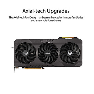 ASUS TUF Gaming AMD Radeon RX 6700 XT OC Edition Graphics Card AMD RDNA 2, PCIe 4.0, 12GB GDDR6, HDMI 2.1, DisplayPort 1.4a, Dual ball fan bearings, all-aluminum shroud, reinforced frame, GPU Tweak II