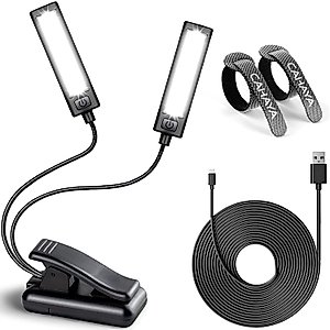 CAHAYA Music Stand Light Clip on Battery Powered Reading Lamp Book Light for Bookworms Guitar Piano Keyboard Players CY0243