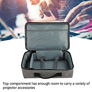 Projector Case, Projector Travel Carrying Bag, Projector Portable Carrying Handbag with Adjustable Fixed Strap and Dividers for Mini Projector and Accessories