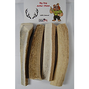 Big Dog Antler Chews - Grade B Deer and Elk Antler Pieces - Dog Chews - Antlers by The Pound, One Pound - Six Inches or Longer - Natural Healthy Long-Lasting Treat