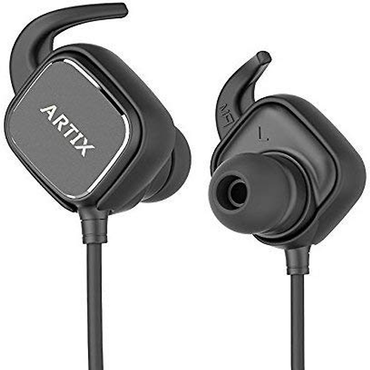 ARTIX Neckband Bluetooth Headphones with Mic - Wireless Sport Earbuds, Bluetooth Wireless Earbuds with Earhooks, Bluetooth Earbuds with Ear Hook, Running Earbuds, Neck Bluetooth Headphones Microphone
