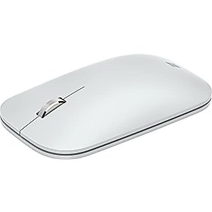 Microsoft Modern Mobile Mouse - Glacier - Comfortable Right/Left Hand Use with Metal Scroll Wheel, Wireless, Bluetooth for PC/Laptop/Desktop, works with Mac/Windows 8/10/11 Computers