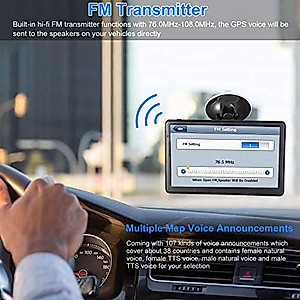 GPS Navigation for Car , Latest 2023 Map,7 inch Touch Screen Real Voice Spoken Turn-by-Turn Direction Reminding Navigation System for Cars, Vehicle GPS Satellite Navigator with(FREE Lifetime Updates)