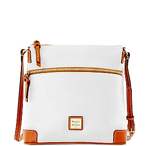 Dooney & Bourke Women's Crossbody in Pebble Grain Leather, Large Handbag with Adjustable Shoulder Strap, White