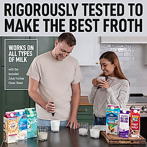 Zulay Powerful Milk Frother for Coffee with Upgraded Titanium Motor - Handheld Frother Electric Whisk, Milk Foamer, Mini Blender and Electric Mixer Coffee Frother for Frappe, Matcha - Teal