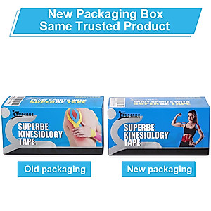 Kinesiology Tape, K Sports Tape Beige Kinesthetic Tape for Knee Shoulder Ankle Elbow, 2 Inch x 16.5 feet (Beige, 3 rolls)