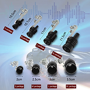 Car Turbo Whistle, Exhaust Whistle Turbine Sound Exhaust Pipe Whistle, Universal Aluminum Turbo Sound Exhaust Muffler Pipe Whistle Car Blow off valve Simulator（L-Black）