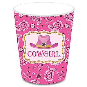 93 Pieces Western Cowgirl Birthday Party Decorations Pack- Serves 8 - Wild West Cowgirl Theme Birthday Party Supplies Includes Cowgirl Birthday Party Paper Plates Napkins Cups and Plastic Cutlery Set