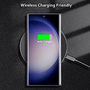 Carbon Fiber Samsung Galaxy S23 Ultra 6.8" Case, Slim Aramid, Lightweight, Anti-Scratch, Wireless Charging Support-Black